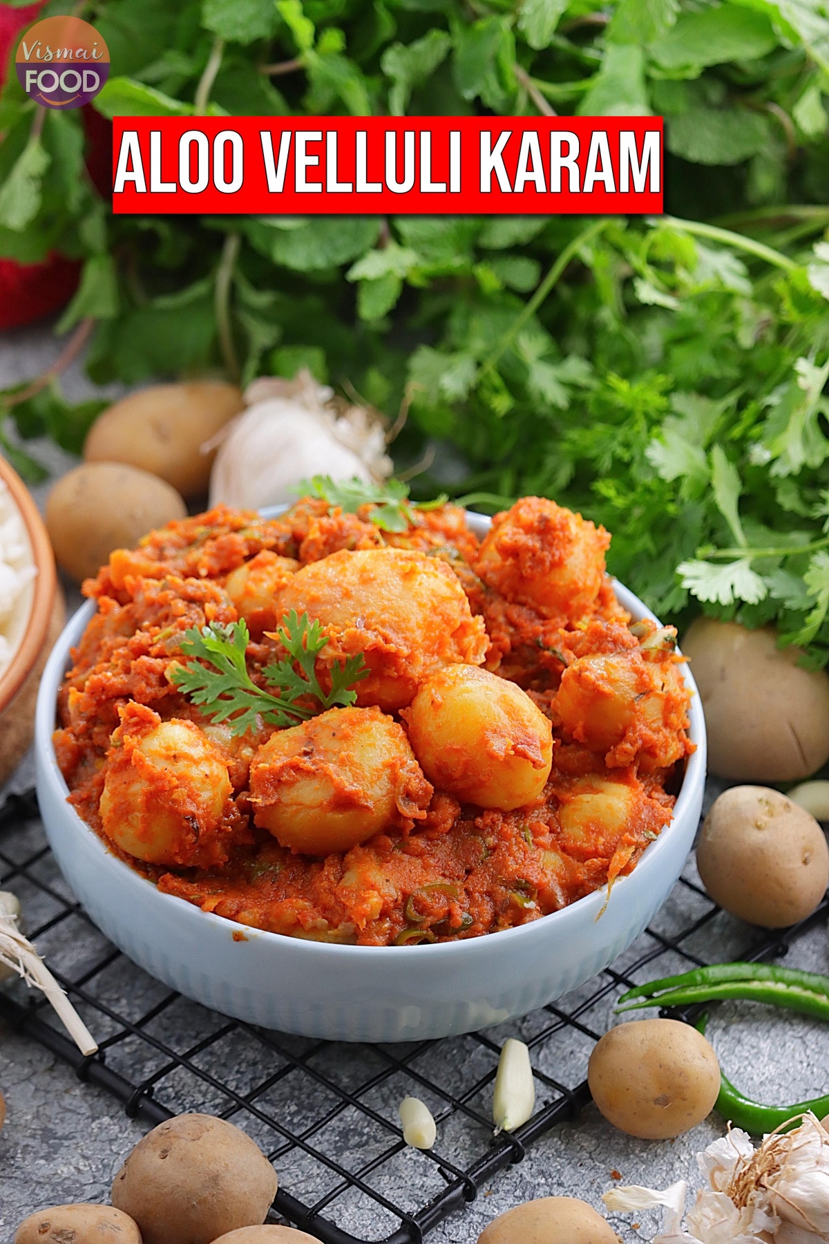 Andhra Style Spicy Aloo Velluli Karam Recipe | Aloo Vellulli Recipe ...