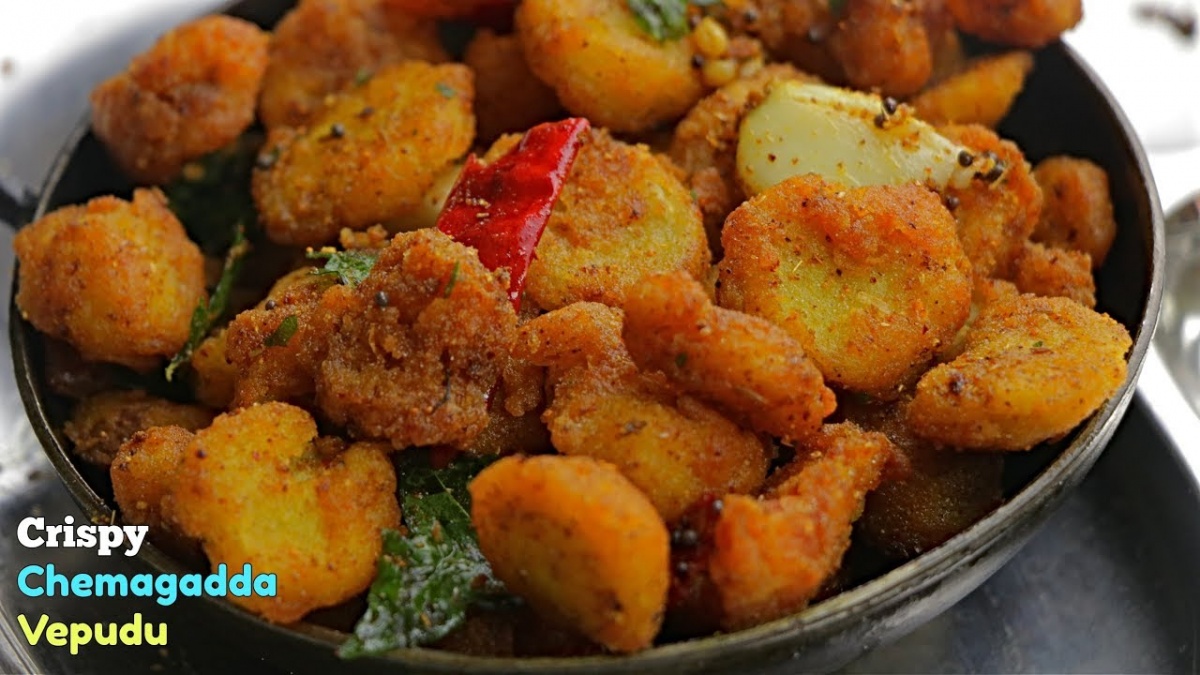 Colocasia Arvi Fry | Chemadumpa Vepudu | How to make Colocasia Fry ...