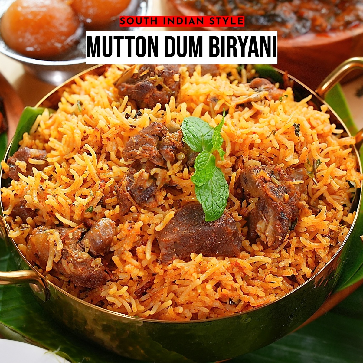 South Indian Style Mutton Dum Biryani | Mutton Dum Biryani Recipe | Vismai Food