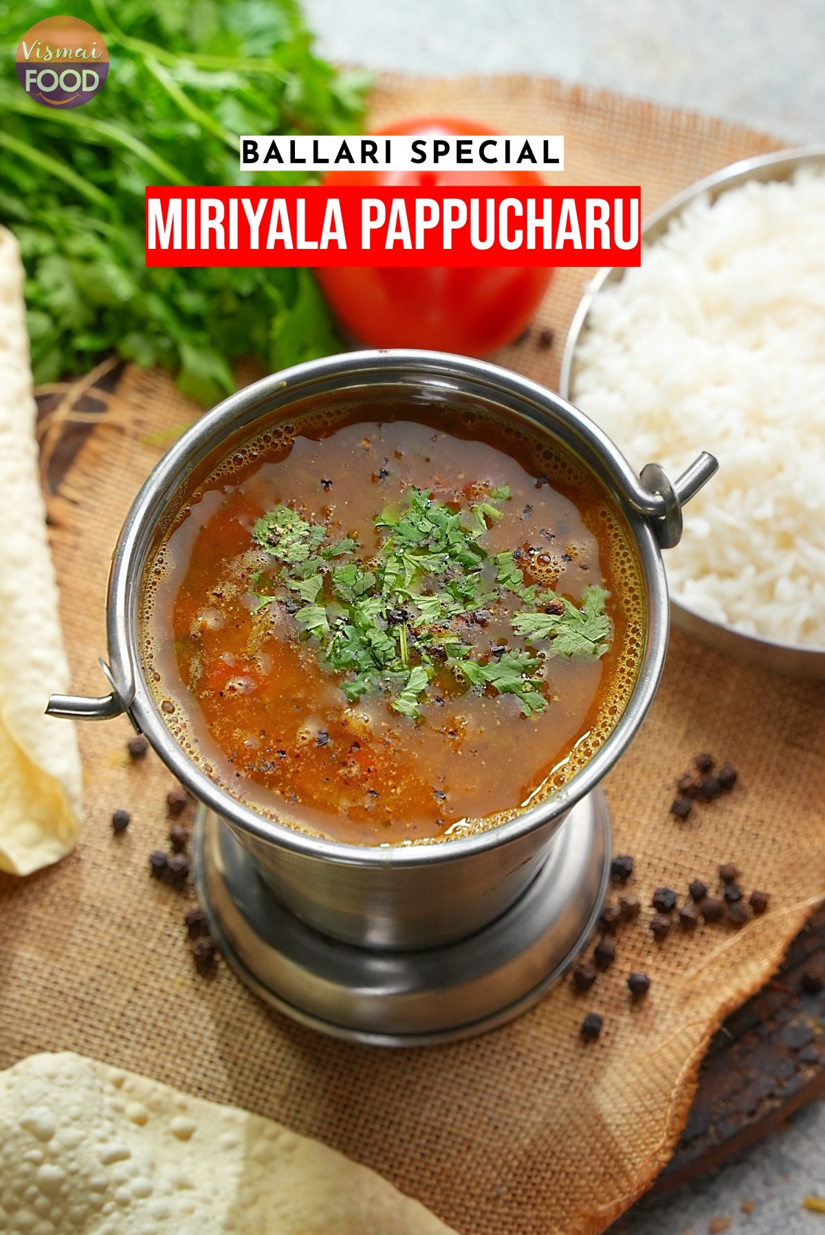 Miriyala Pappu Charu Recipe | Black Pepper Dal Rasam | Pepper Dal Rasam ...