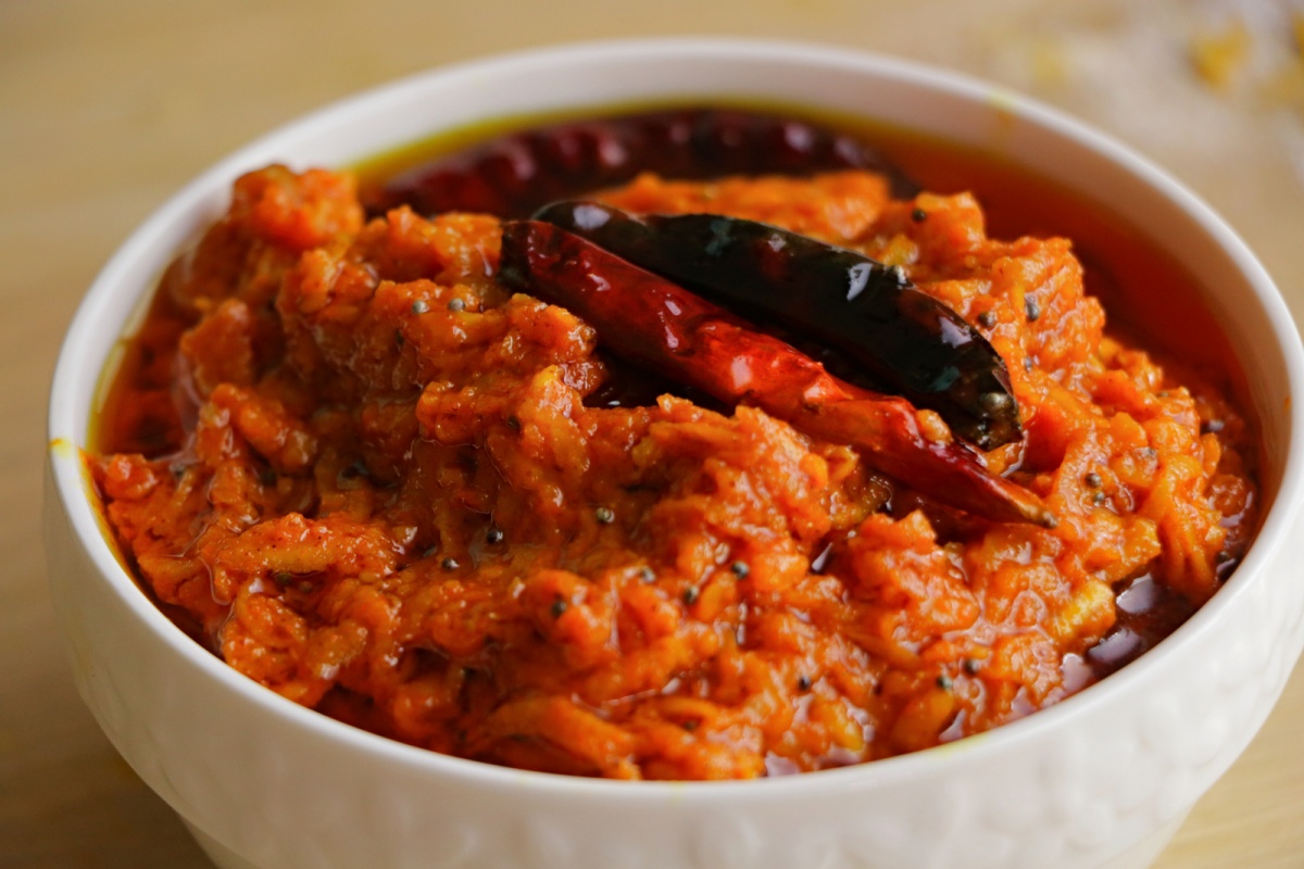 Grated Raw Mango Pickle | Mamidikaya Turumu Pacchadi | Instant Raw ...