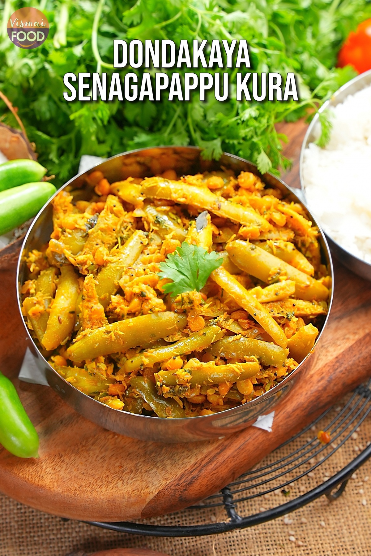 Ivy Gourd Chana Dal Curry | Dondakaya Senagapappu Curry | Vismai Food