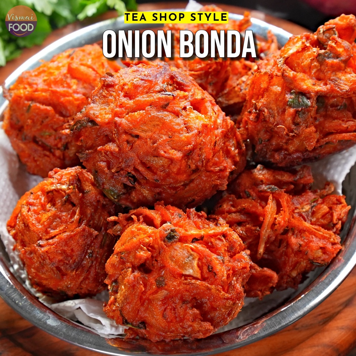 Tea Shop Style Onion Bonda | Onion Bonda Recipe | Vismai Food